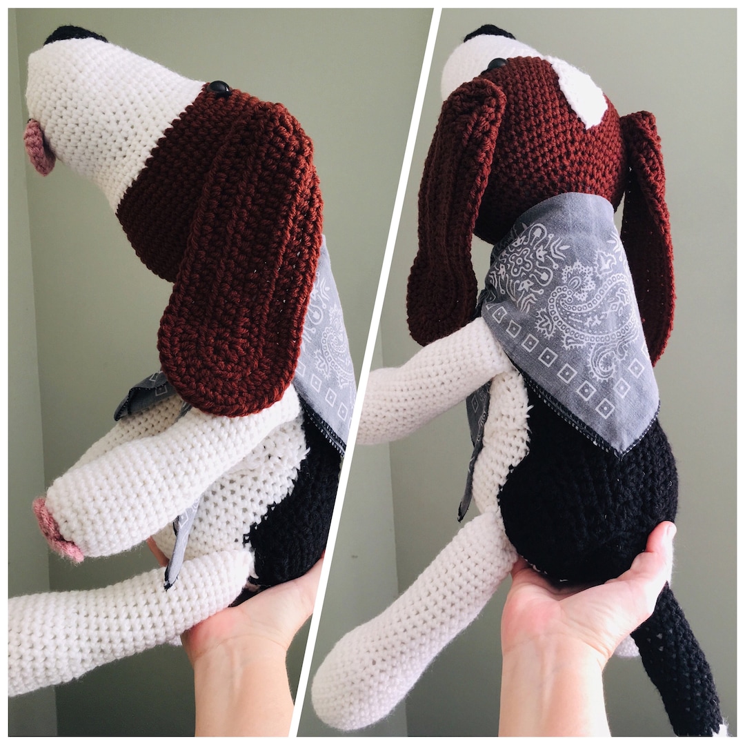 Beagle Crochet Pattern: Barley the Dog, Large Amigurumi (PDF Download ...