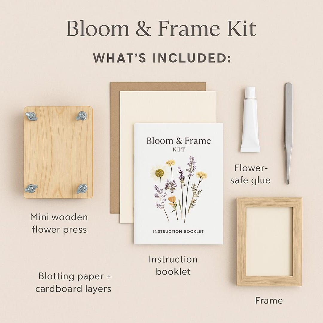 DIY Flower Press & Frame Kit: Botanical Art Garden Gift - Etsy