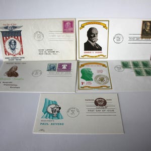 Stamps USPS First Day Issue Covers Famous People 1948 to 1972 - Etsy