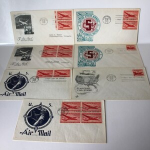 Stamp Set USPS First Day Issues Covers Postal Service Air Mail - Etsy