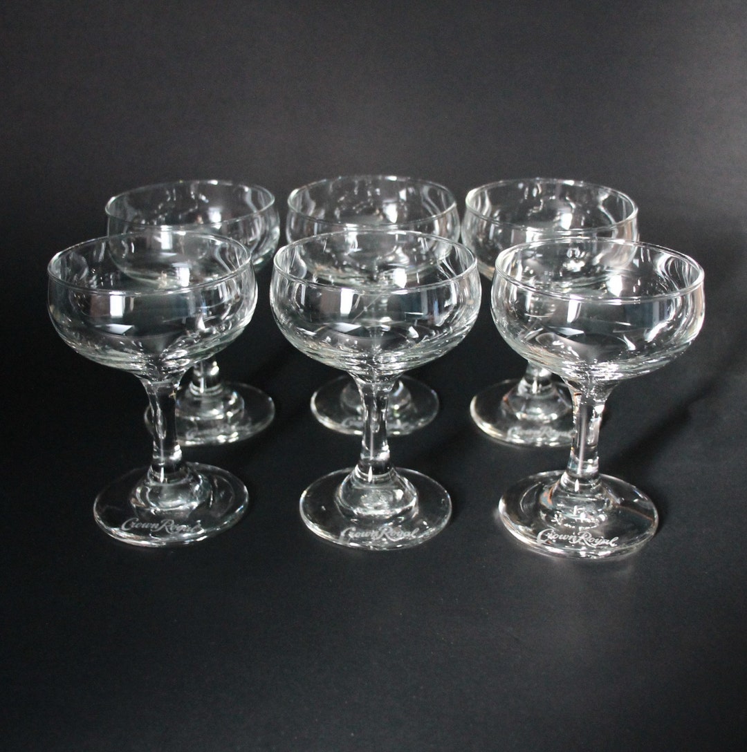 Crown Royal Coupe Glasses Set of Six Wine Champagne Glass - Etsy