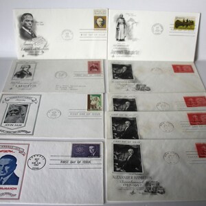 Stamps USPS First Day Issue Covers Famous People 1948 to 1972 - Etsy
