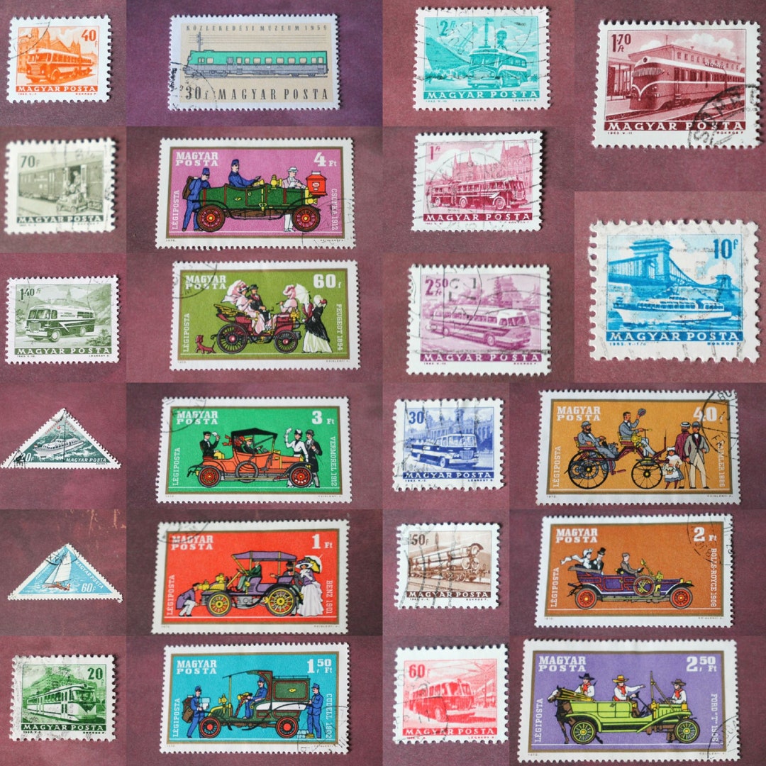 Transportation Stamps Hungary 1950's 1960's - Etsy