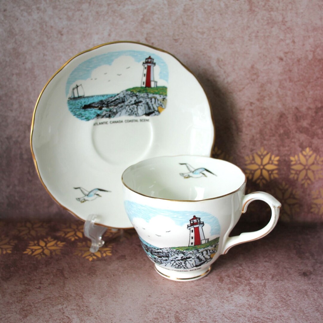 Teacup and Saucer, Duchess Bone China Atlantic Canada Coast - Etsy