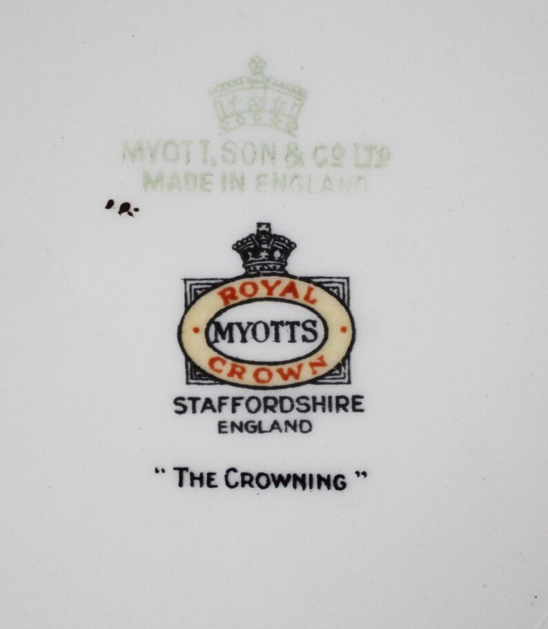 Dinner Plate Myott Royal Crown the Crowning Cobalt Blue | Etsy