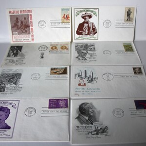 Stamps USPS First Day Issue Covers Famous People 1948 to 1972 - Etsy