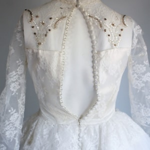 Vintage 1950's Wedding Dress With Panniers Ball Gown Size Small - Etsy