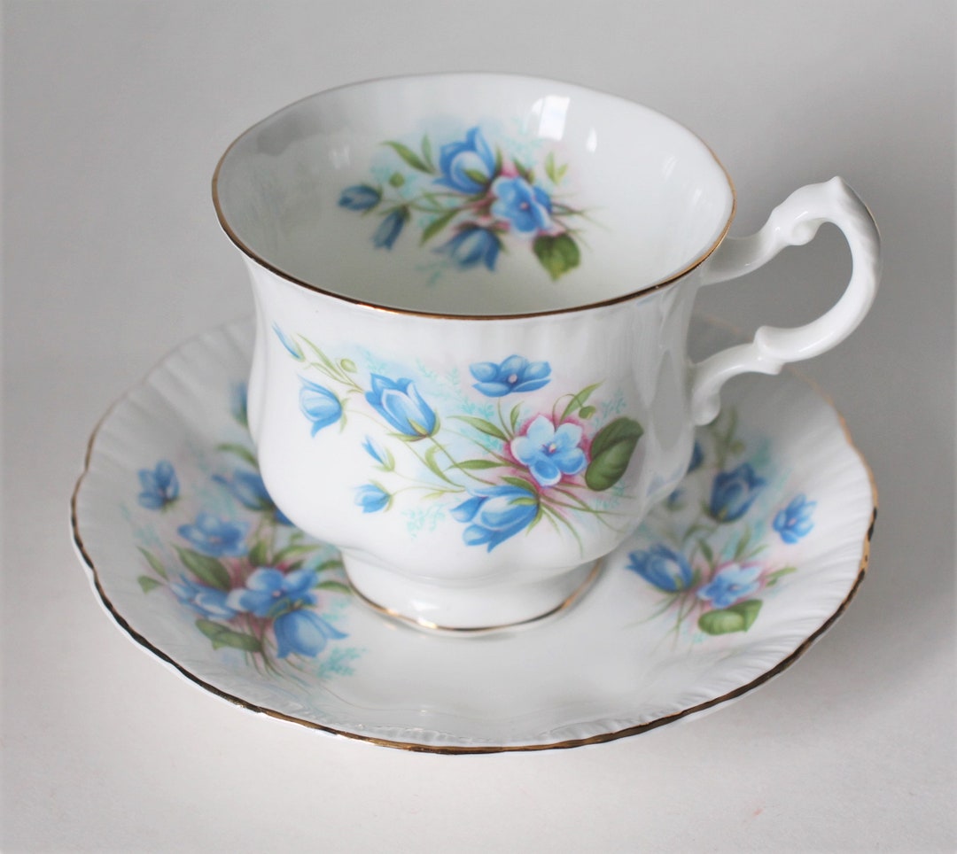 Paragon Blue Flowers Teacup and Saucer Bone China - Etsy