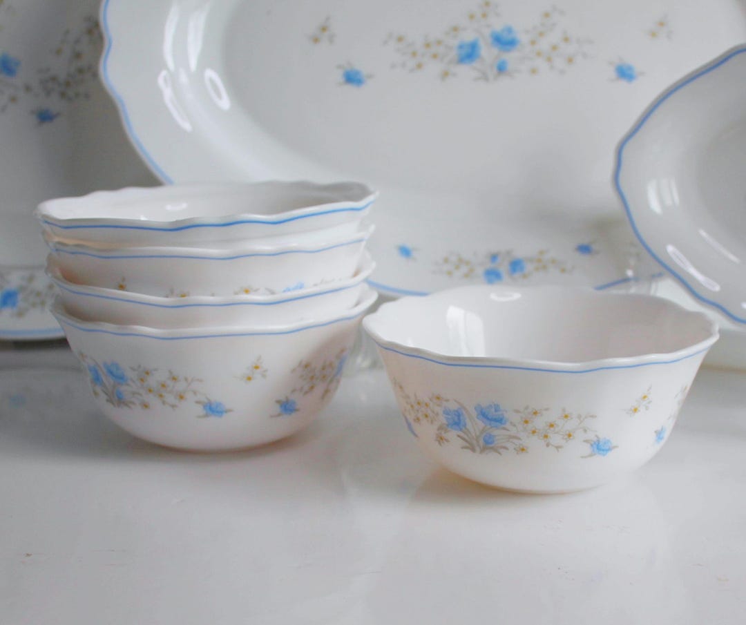 Arcopal Romantique Small Bowls Set of Four Fruit Dessert Sauce - Etsy