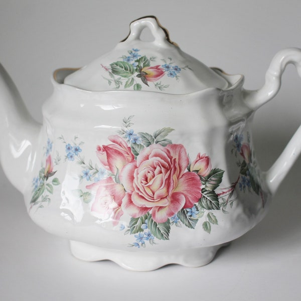 Pink Rose Teapot - Etsy
