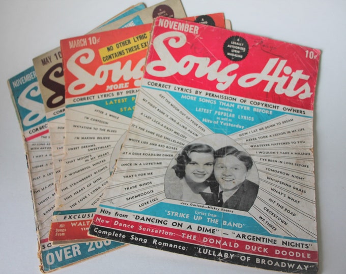 1940's Song Hits Lyrics Magazines - Etsy