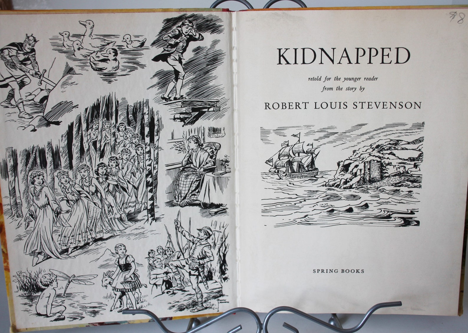 Children's Book Kidnapped Robert L Stevenson Spring | Etsy
