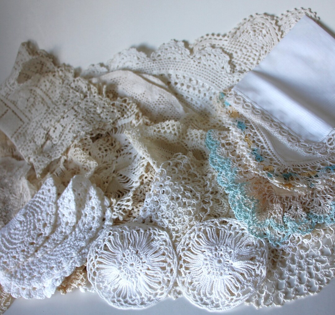 Vintage Doily Collection Round Square Lace Set of 26 - Etsy