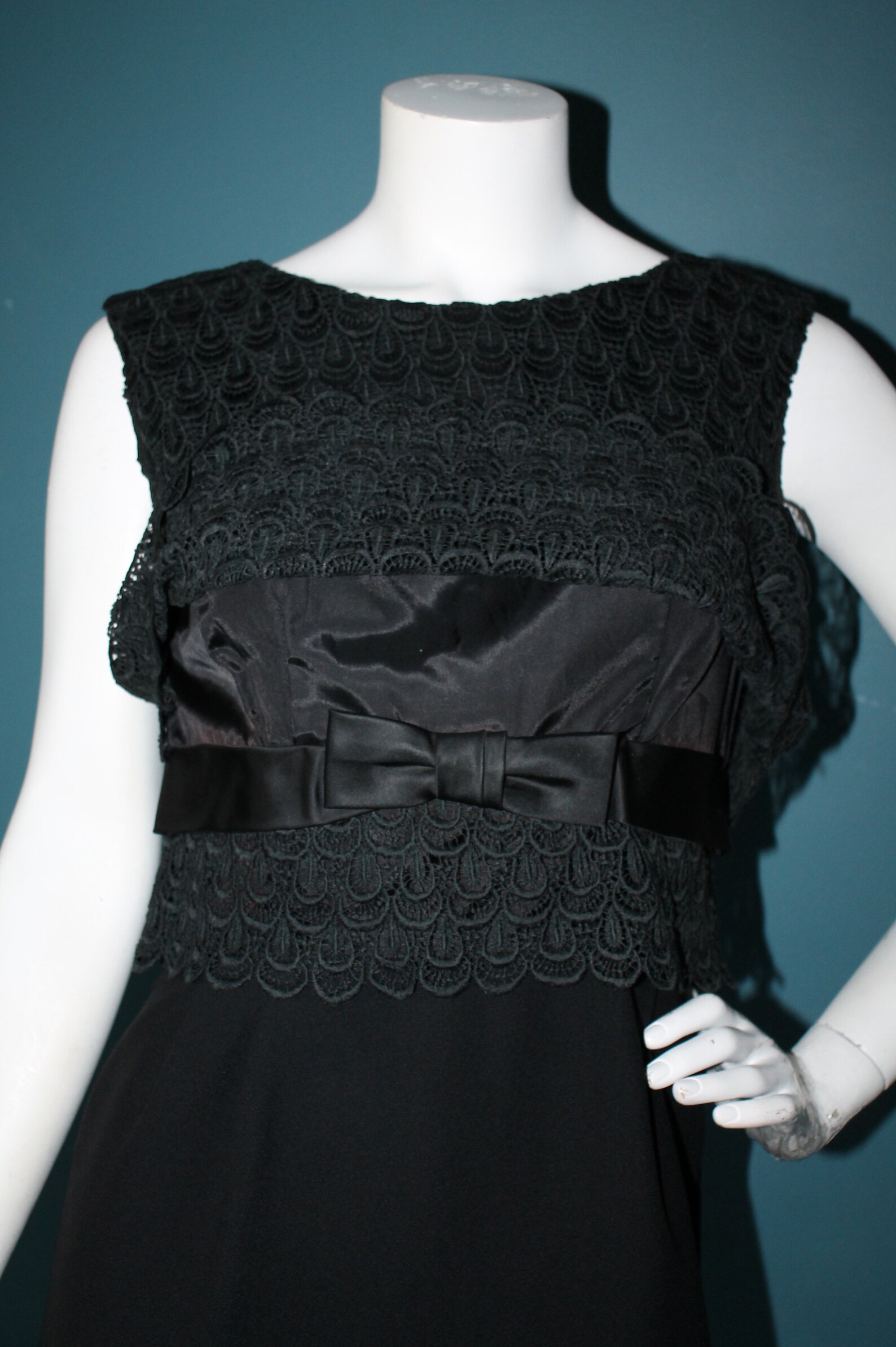 Vintage 1960's Black Mini Gogo Dress, Size Medium, Lace - Etsy