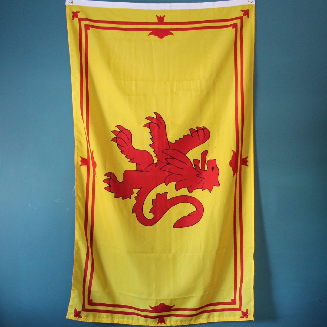 Rampant Lion Royal Standard Scotland Flag - Etsy