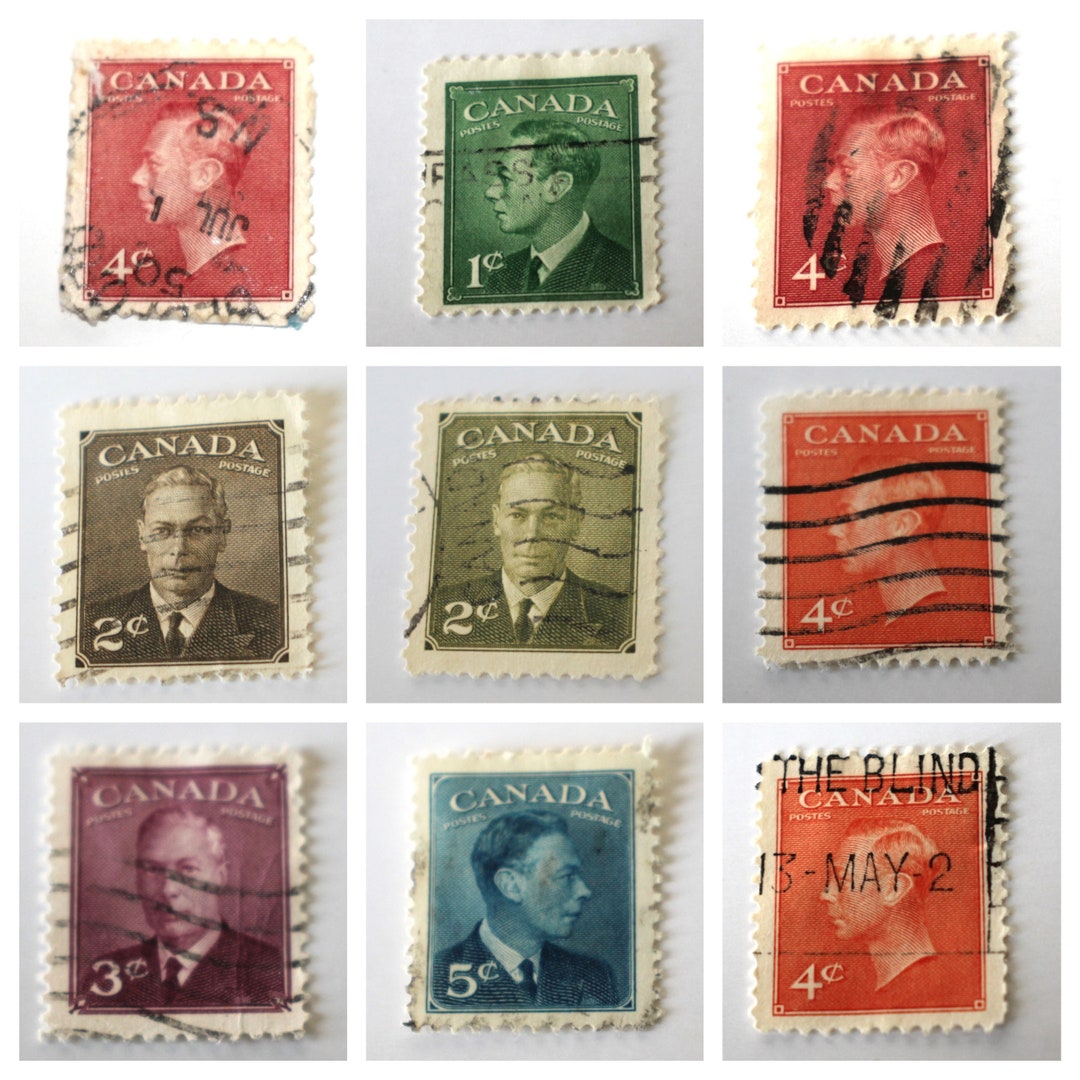 Canada King VI George Stamps Set of Nine 1949 to 1951 - Etsy