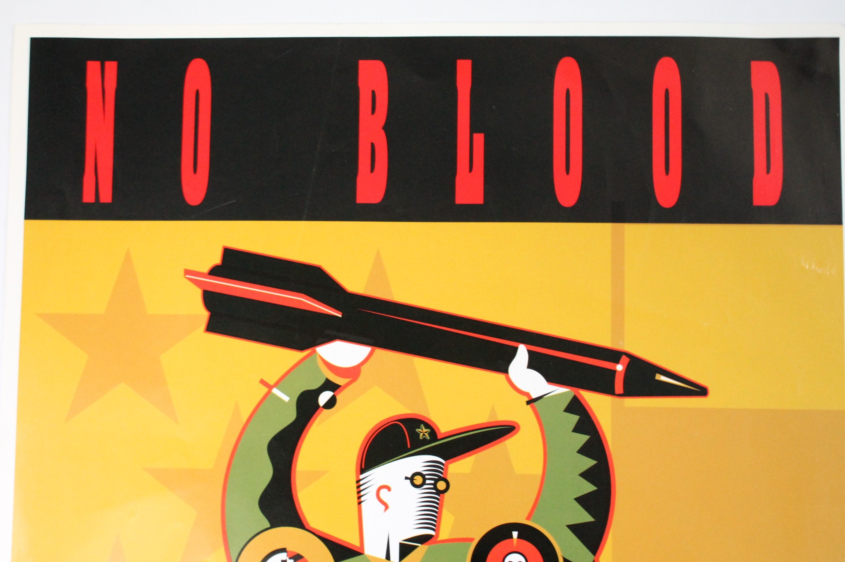 Protest Poster, No Blood for Oil, 1990's Inkworks Press Anti War Peace ...