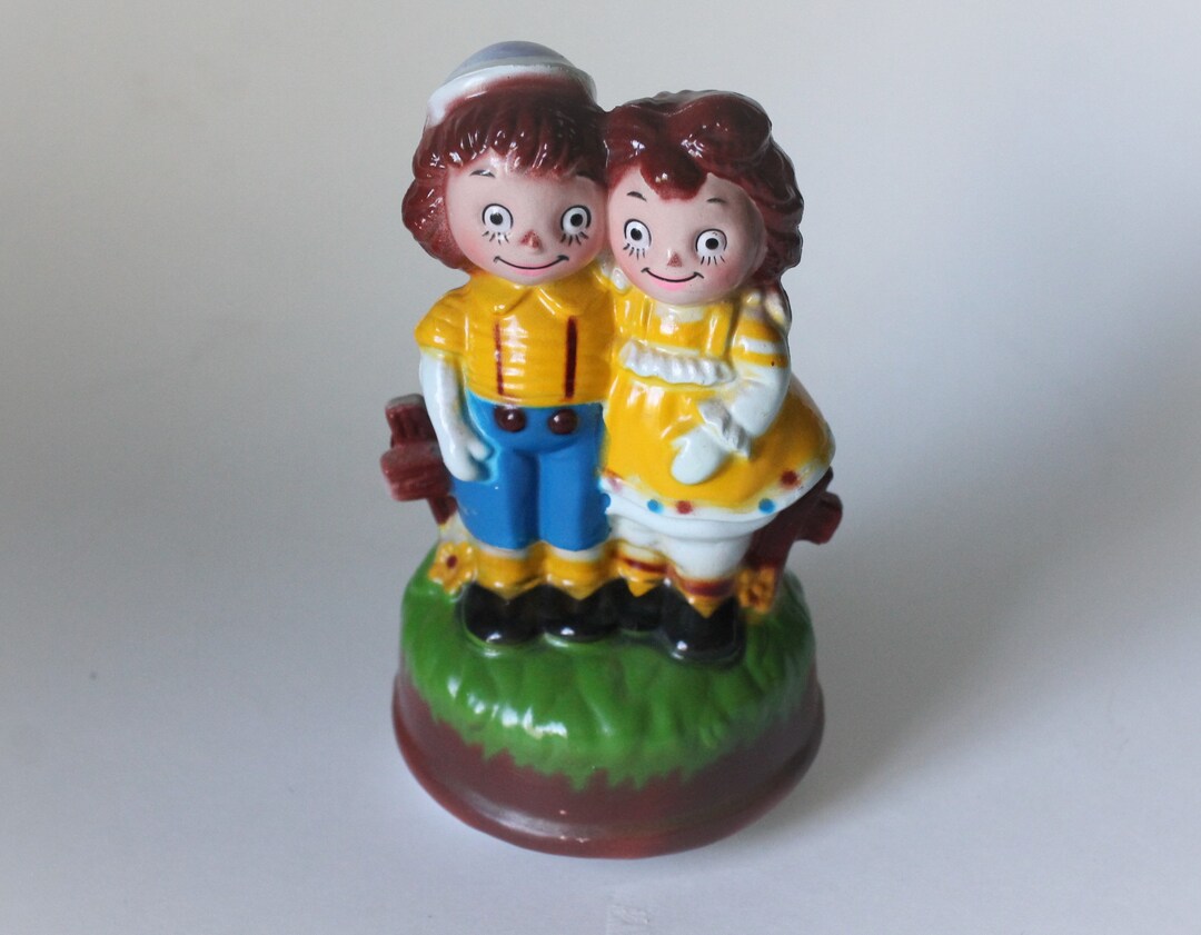 Vintage Rag Doll Music Box Figures Theme From Love Story - Etsy