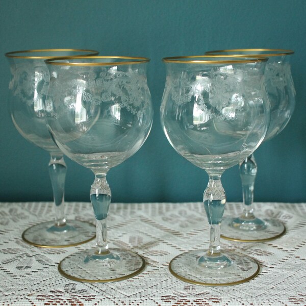 Antique Wine Glass - Etsy