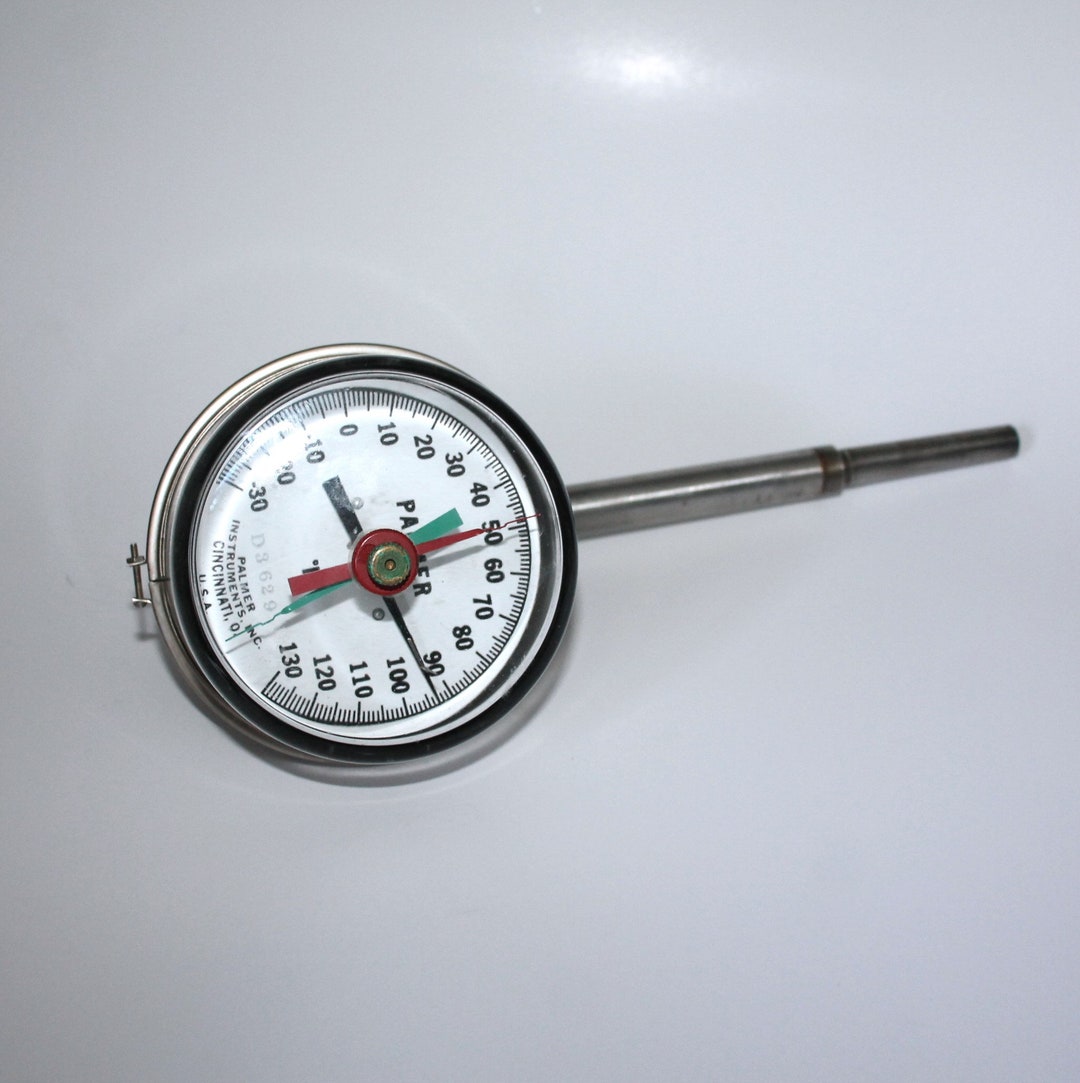 Vintage Industrial Analog Thermometer Palmer Model D3629 With Probe ...