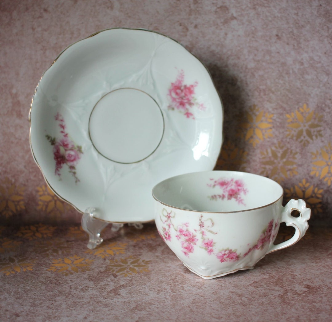Antique Teacup and Saucer Rose Swags - Etsy