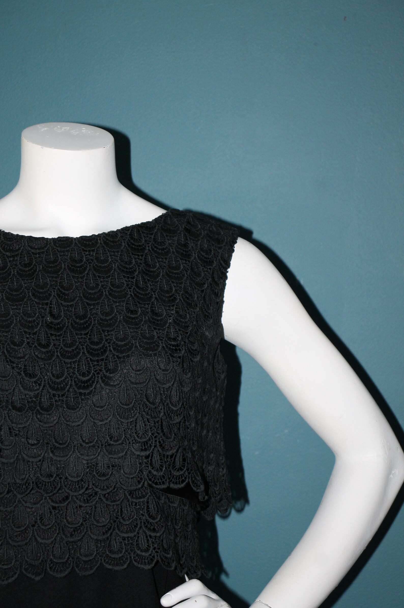 Vintage 1960's Black Mini Gogo Dress, Size Medium, Lace - Etsy