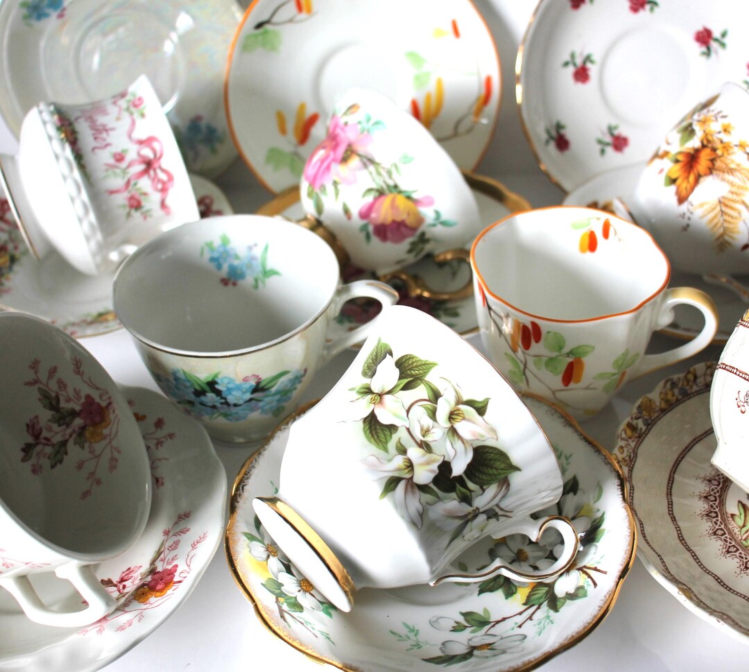 Choice of Teacups and Saucers, Your Pick, Sold by the Set - Etsy