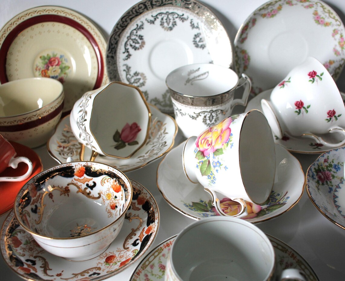 Choice of Teacups and Saucers, Your Pick, Sold by the Set - Etsy