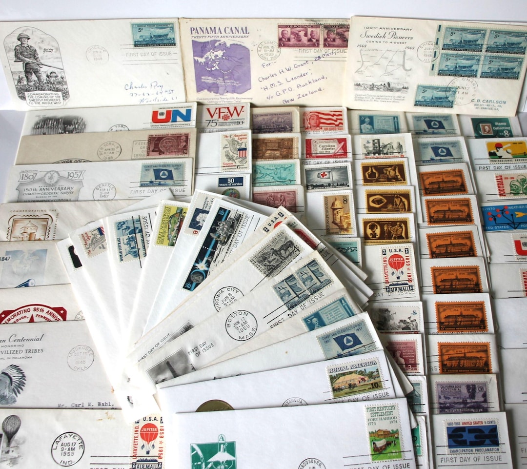 US Stamps First Day Issues Covers 1939 to 1974 Anniversary Stamps - Etsy