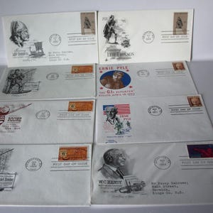 Stamps USPS First Day Issue Covers Famous People 1948 to 1972 - Etsy
