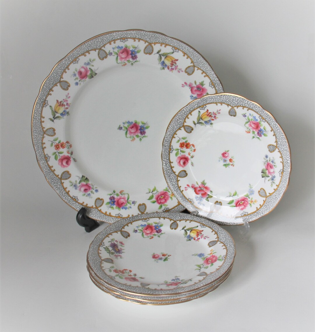 Aynsley Bone China Plates, Aynsley, Pattern A4687, 10 and 7 Inch - Etsy ...