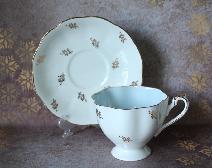 Queen Anne Teacup and Saucer Pattern 5365 Blue - Etsy