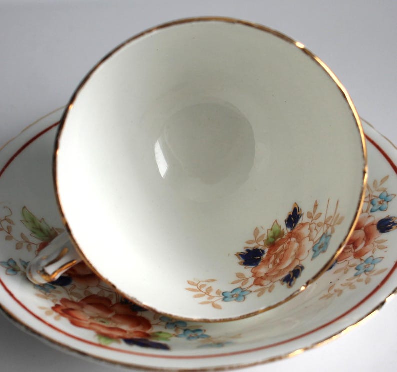 Blunton Teacup and Saucer Sutherland Bone China Pattern 1252 - Etsy