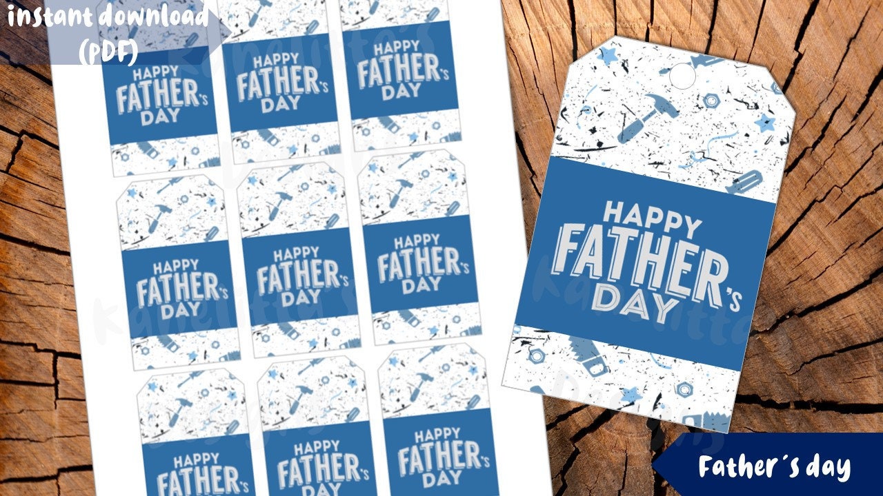 Father's Day Tags | Father's Day Favor Tags, Gift Tag, Goodie Bag Tags ...