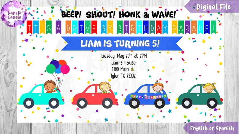 It's a Drive by Birthday Invitation , Social Distancing Birthday ...