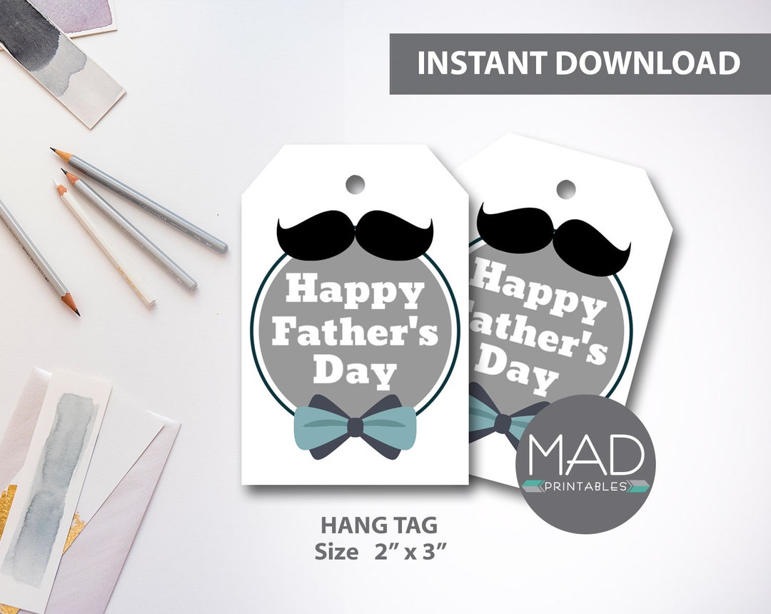 Father's Day Tag Printable, Instant Download, Tags Download, Gift Tag ...