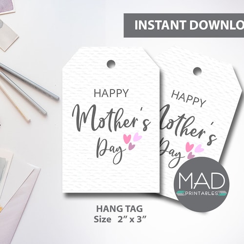 Happy Mother's Day Editable Tag Printable Mothers Day Tag - Etsy
