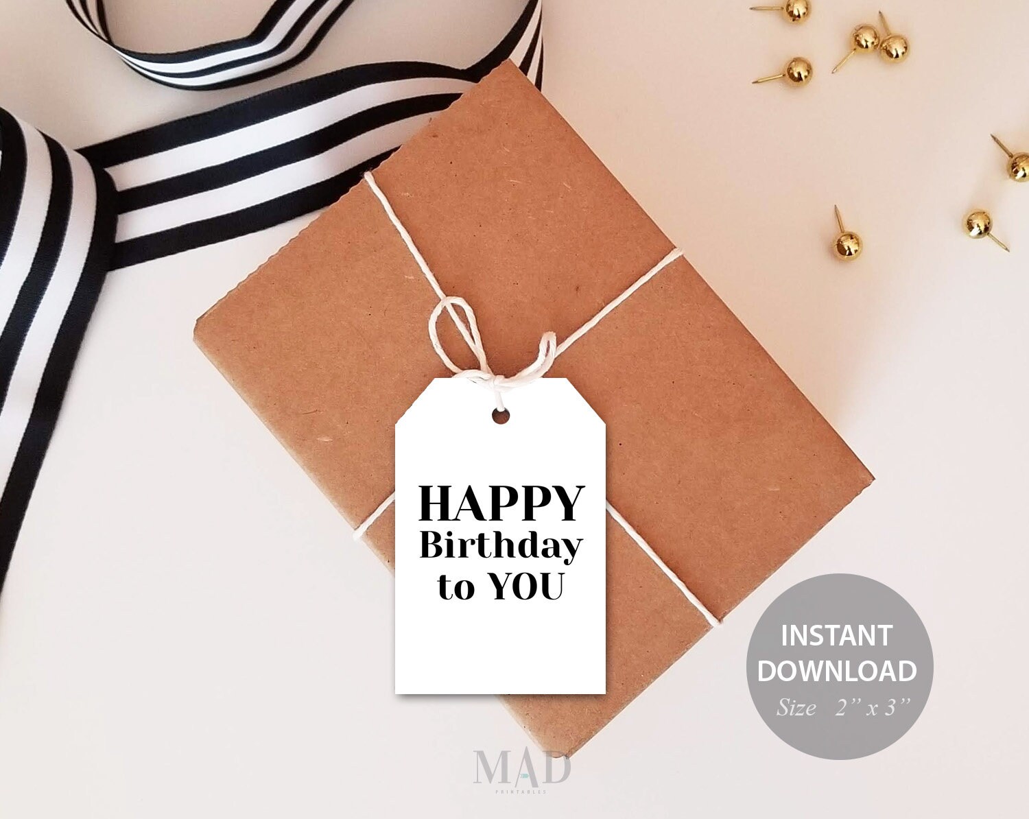 Happy Birthday Gift Tags Printable Birthday Gift Tags | Etsy