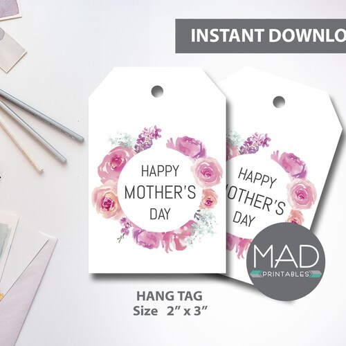 Happy Mother's Day Editable Tag Printable Mothers Day Tag - Etsy