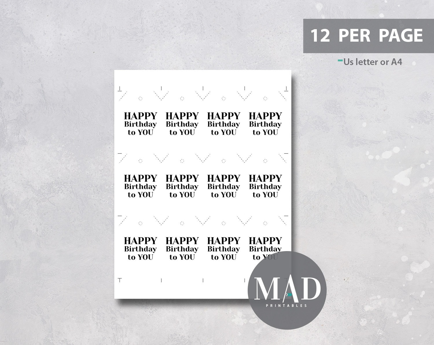 Printable Happy Birthday Gift Tags, DIY Labels (digital Download) - Etsy