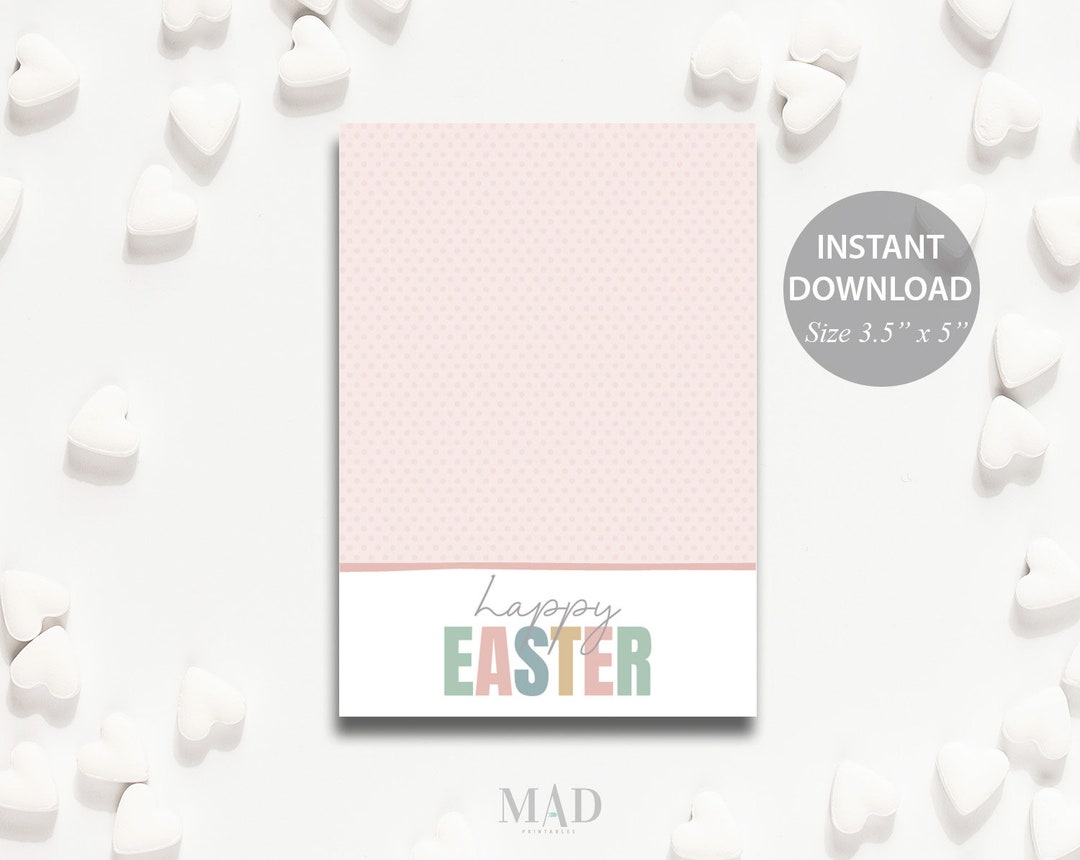 Easter Cookie Card, Printable Mini Cookie Card, Happy Easter Cookie ...