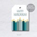 Hanukkah Tag Printable, Hanukkah Christmas Tag, Happy Hanukkah Hang Tag ...