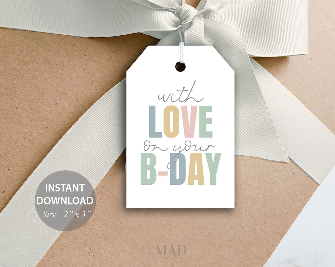 Happy Birthday Gift Tags Printable, Birthday Gift Tags Printable,gift ...