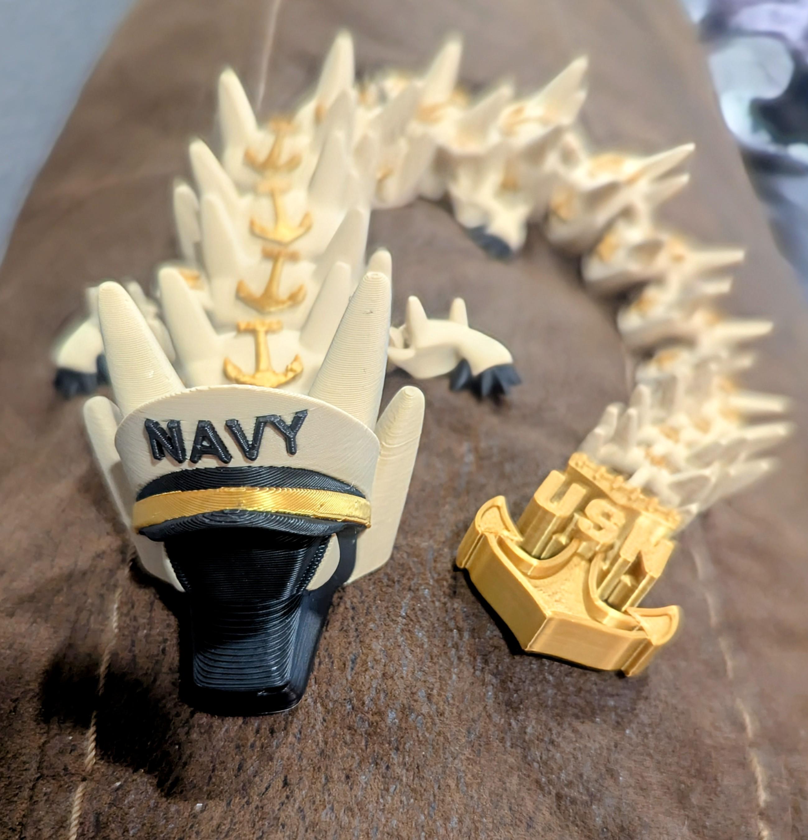 3D Printed STURDY Military and Responder Dragons, Army, Navy, Marines ...