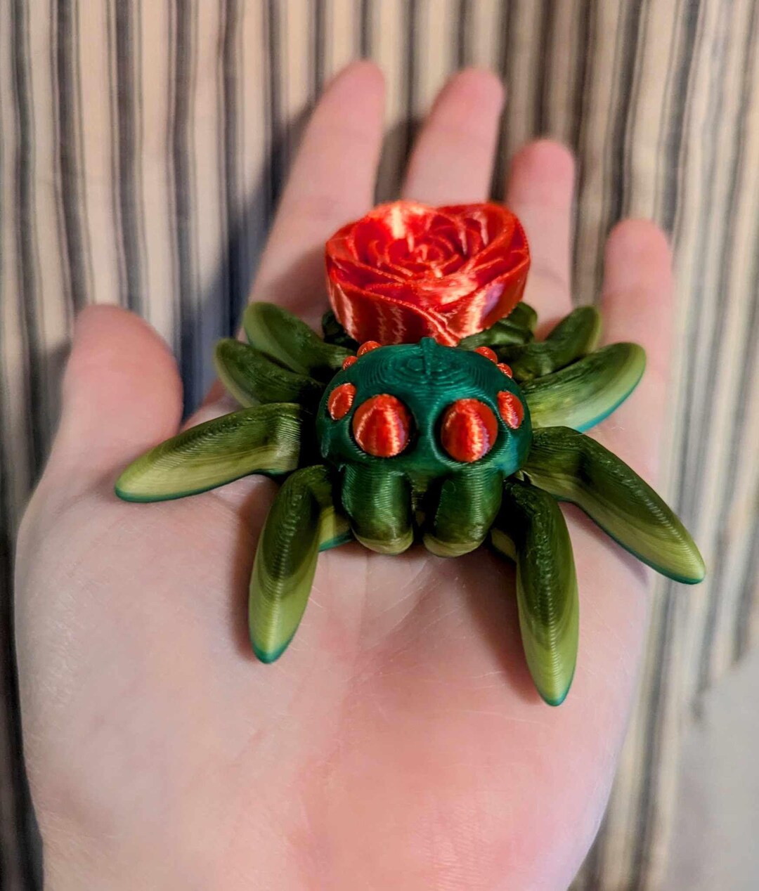 STURDY 3D Printed Fidget Spider, Bone, Rose, Mushroom, Snowflake ...
