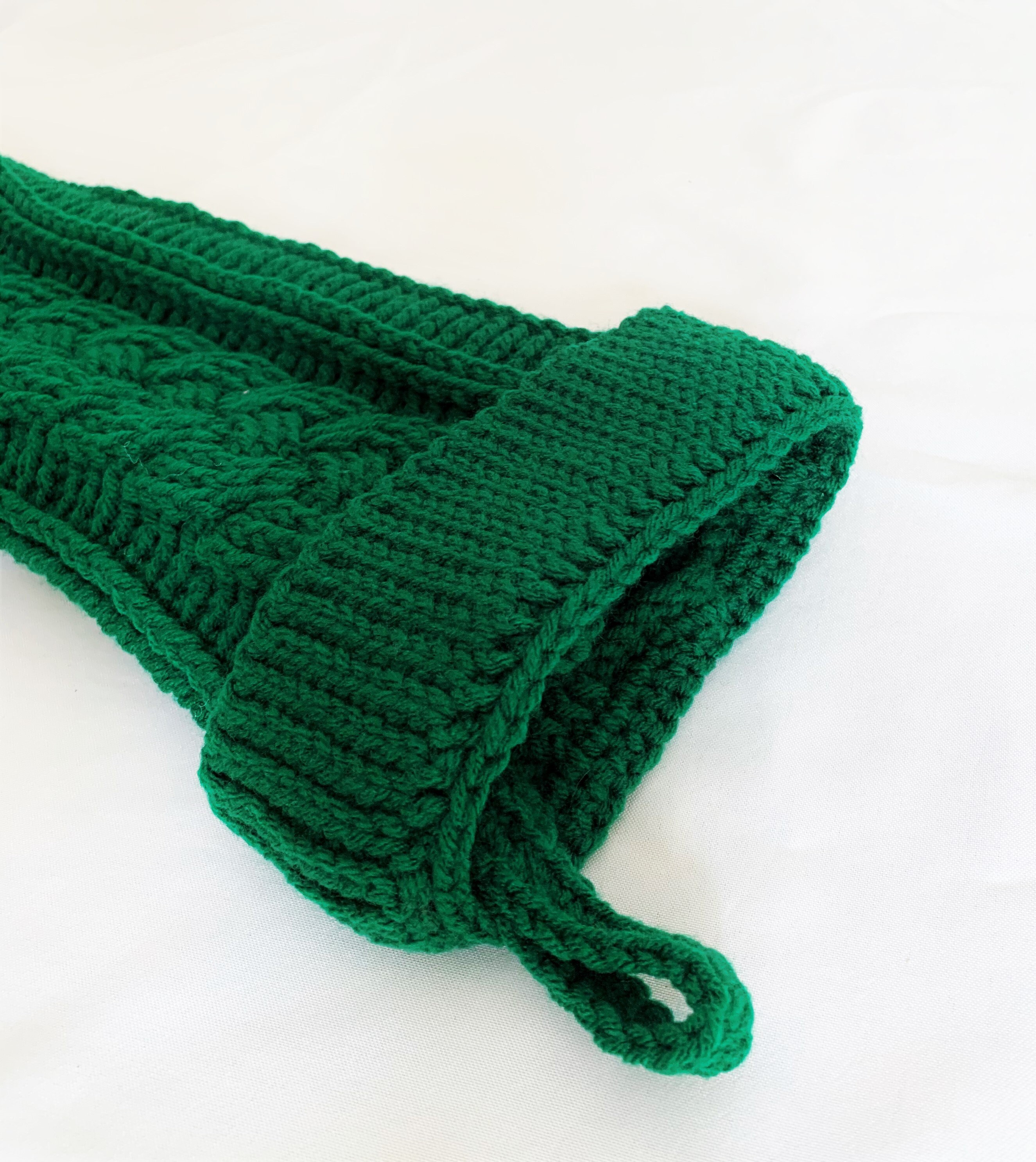 Green Cable Christmas Stocking Crochet Knit Christmas - Etsy