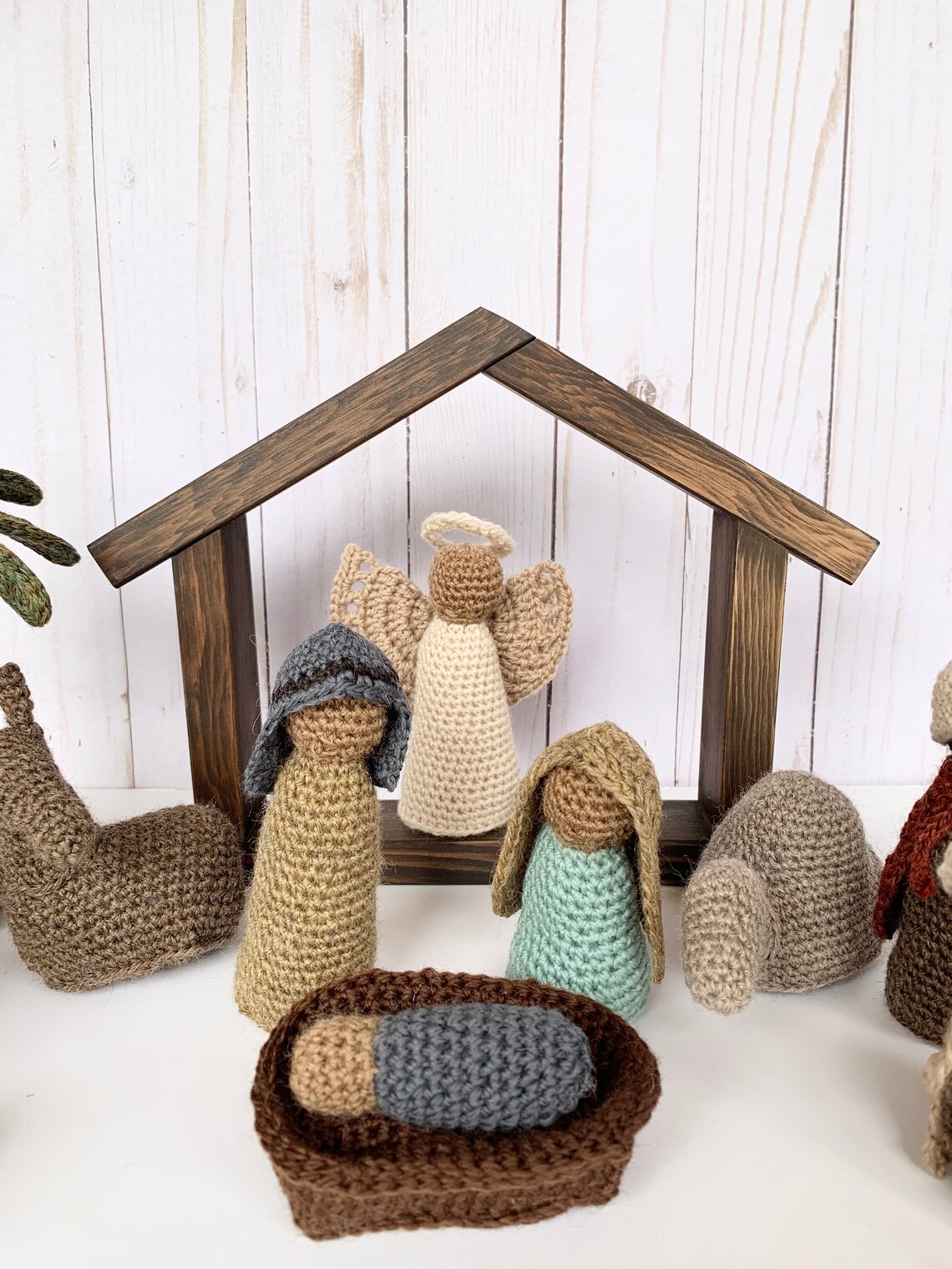 Full Christmas Nativity Simple Crochet Nativity Including | Etsy