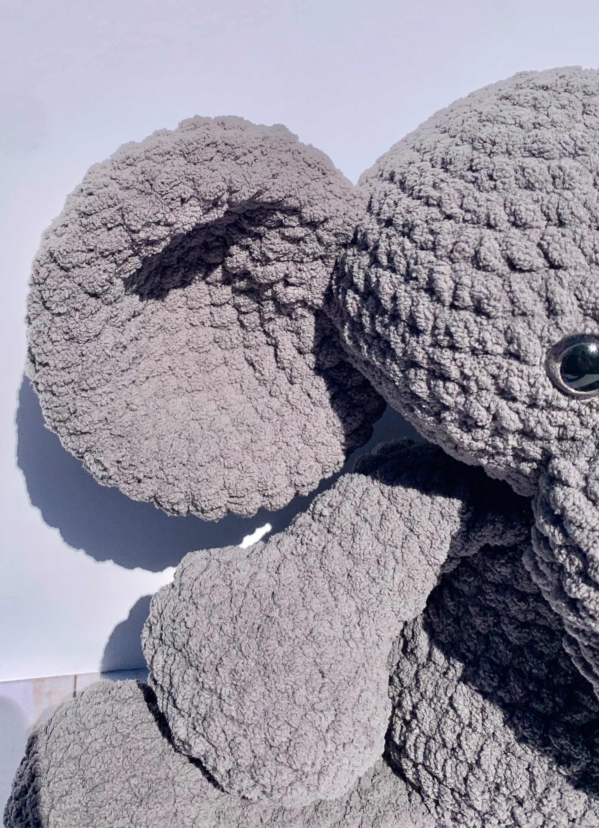 Elephant Stuffed Animal Large Crochet Elephant Plush - Etsy