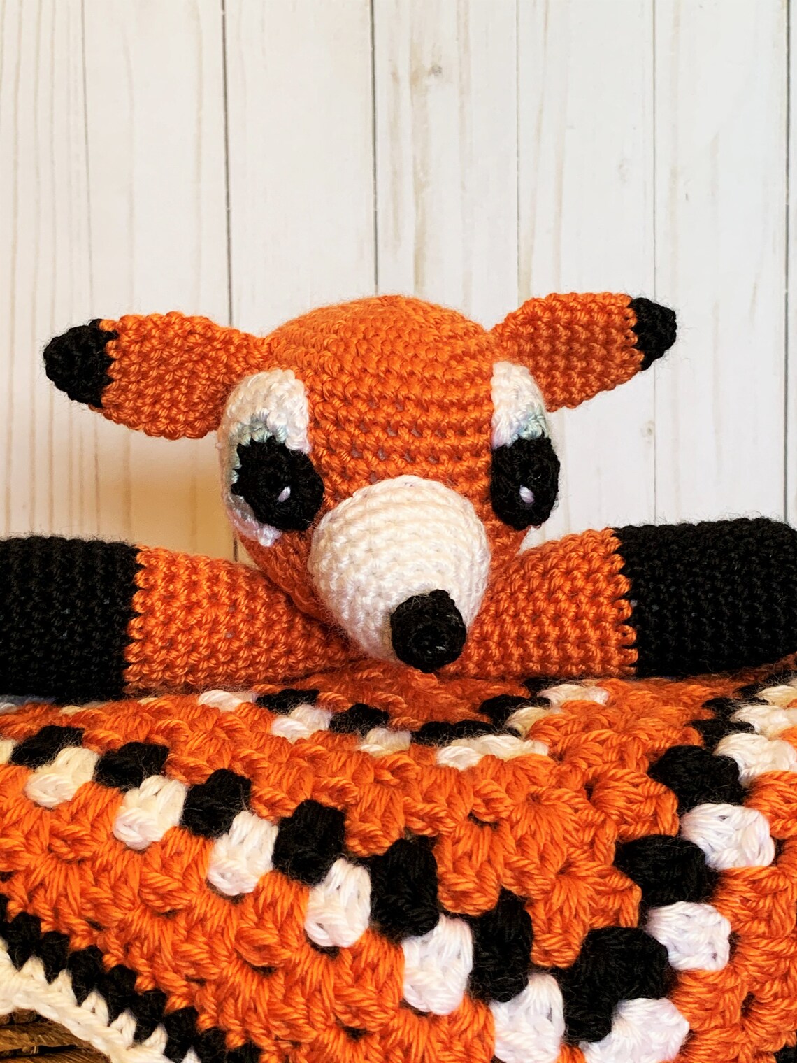 Fox Security Blanket/fox Lovey Crochet - Etsy