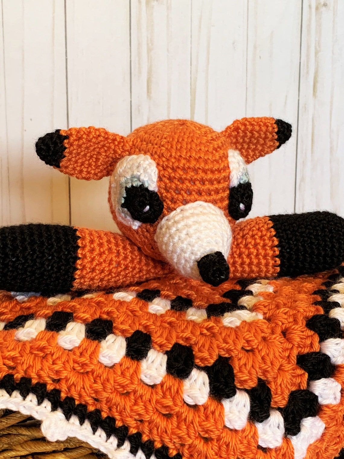 Fox Security Blanket/fox Lovey Crochet - Etsy